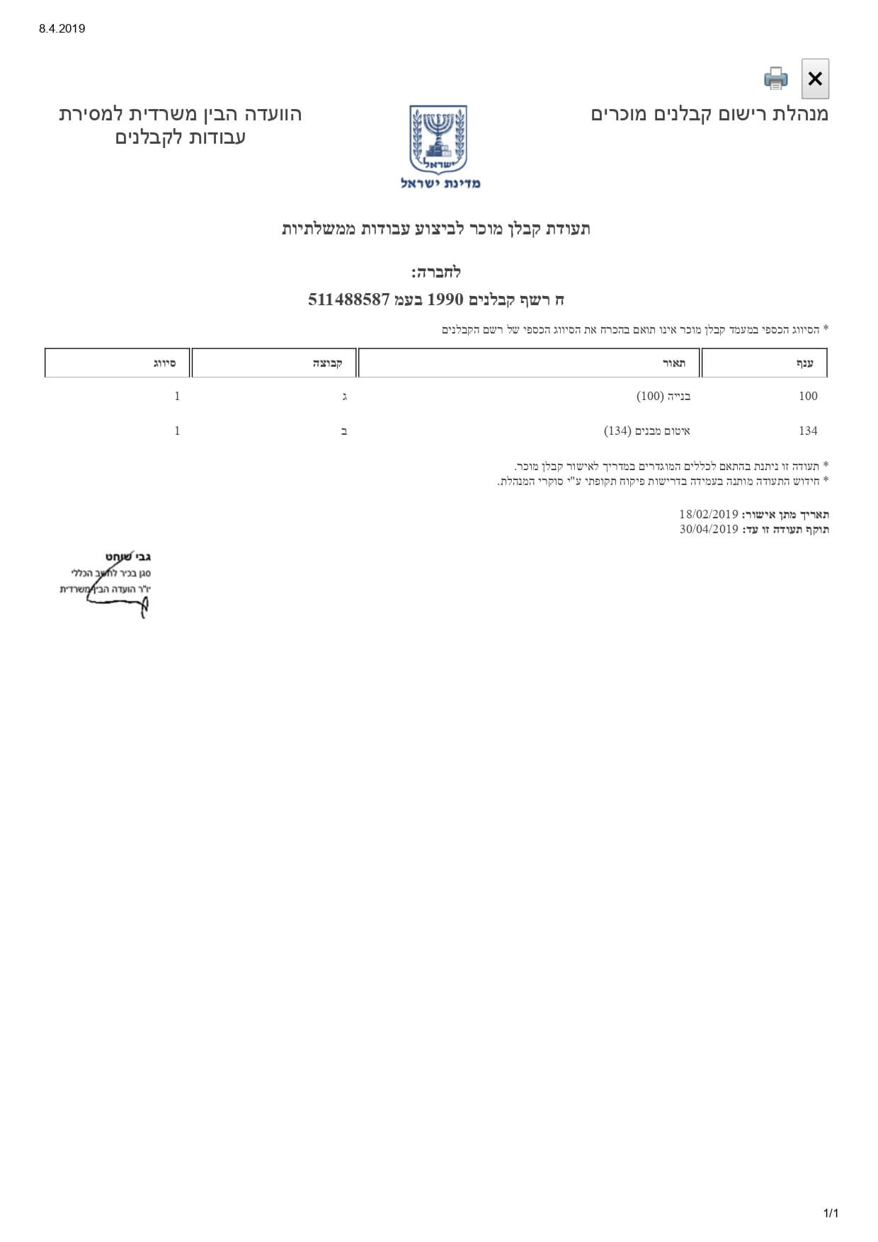 Certificates - רשף